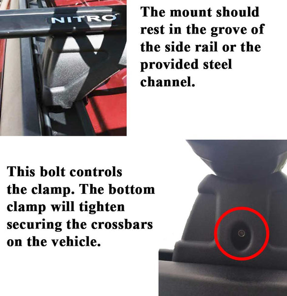 BrightLines Roof Rack Crossbars Replacement For 2007-2012 Dodge Nitro